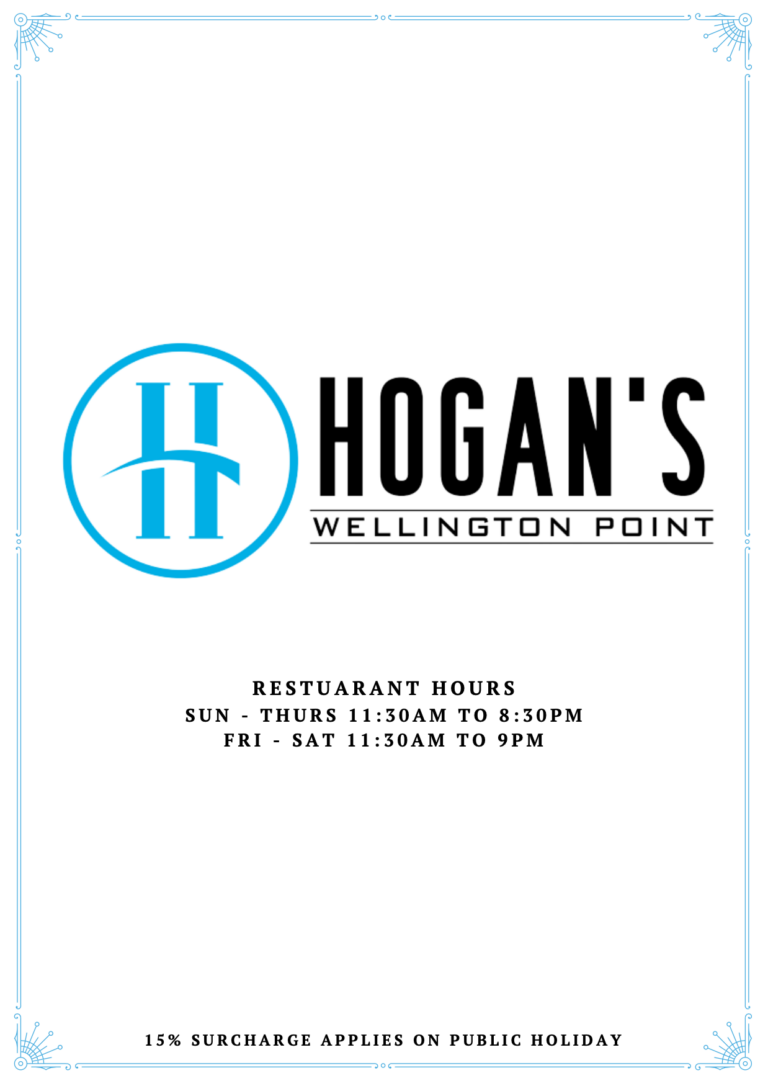 Menu – Hogan's Wellington Point